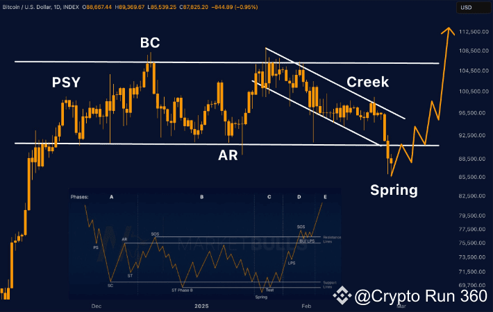 💥 Daily chart of #BTC and Wyckoff pattern 📈 Currently, Bi | Crypto Run ...