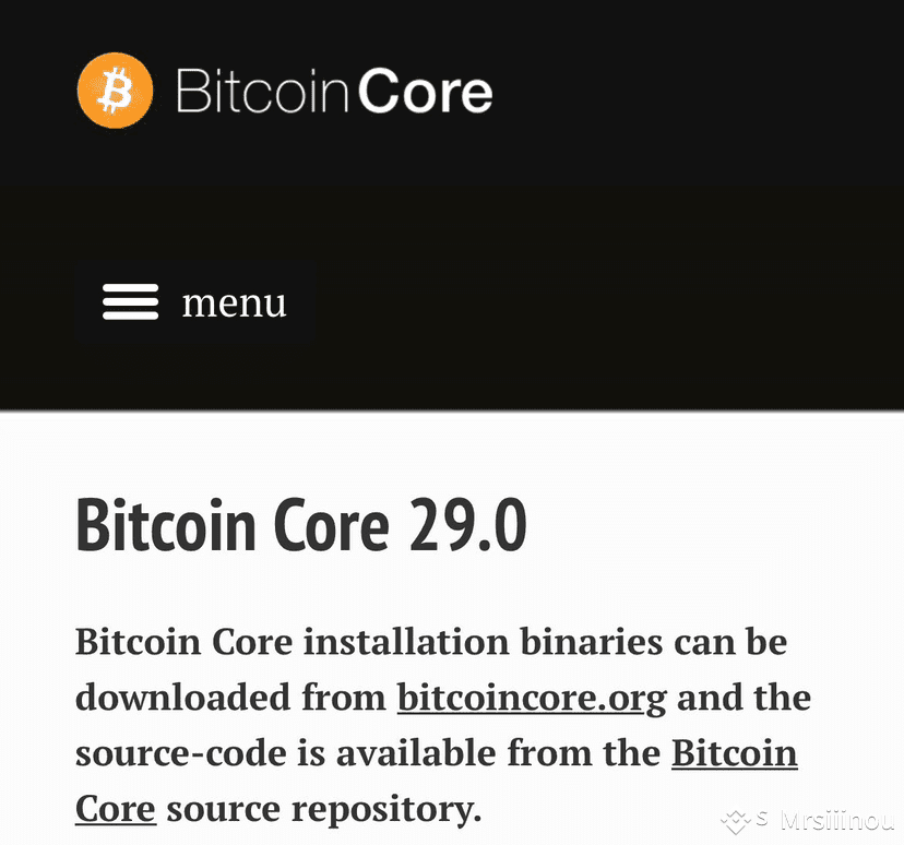 JUST IN: 🟠 Bitcoin Core 29.0 has been released 🙌 $BTC #WC | Mrsiiinou ...