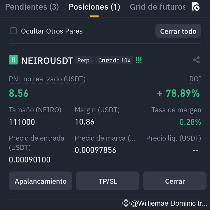 $NEIRO Better than nothing 😮‍💨💪🏻📈 | Williemae Dominic trj5 on Binance ...