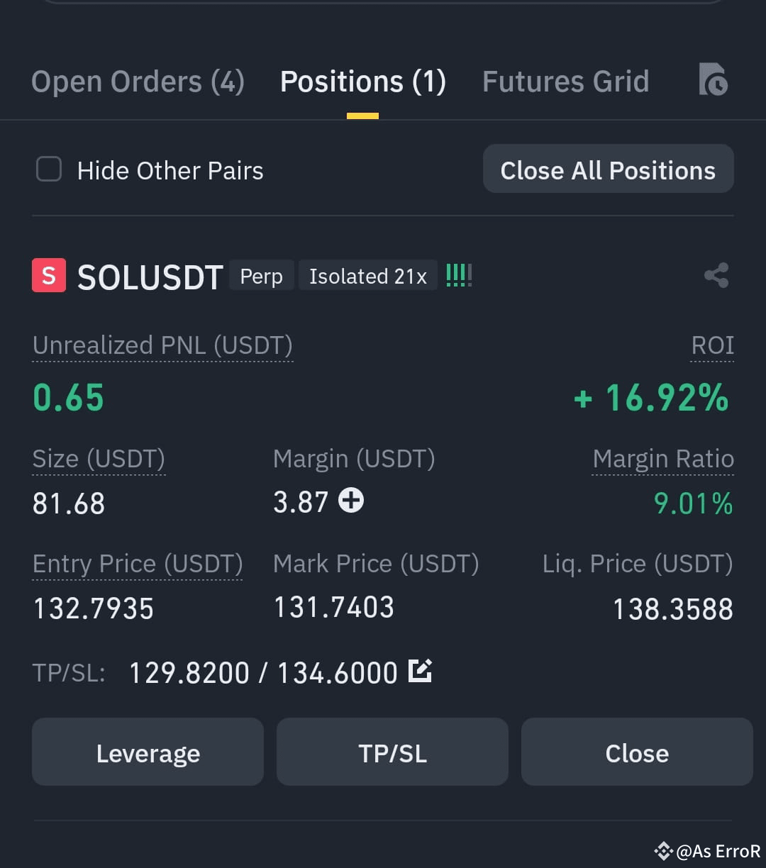 What you think about sol? Hold or close? | As ErroR on Binance Square