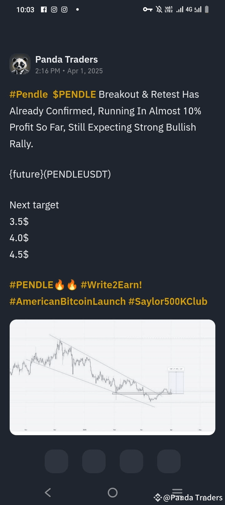 $PENDLE is about to hit 3$🤤🔥 .We predicted it's breakout o | Panda Traders on Binance Square