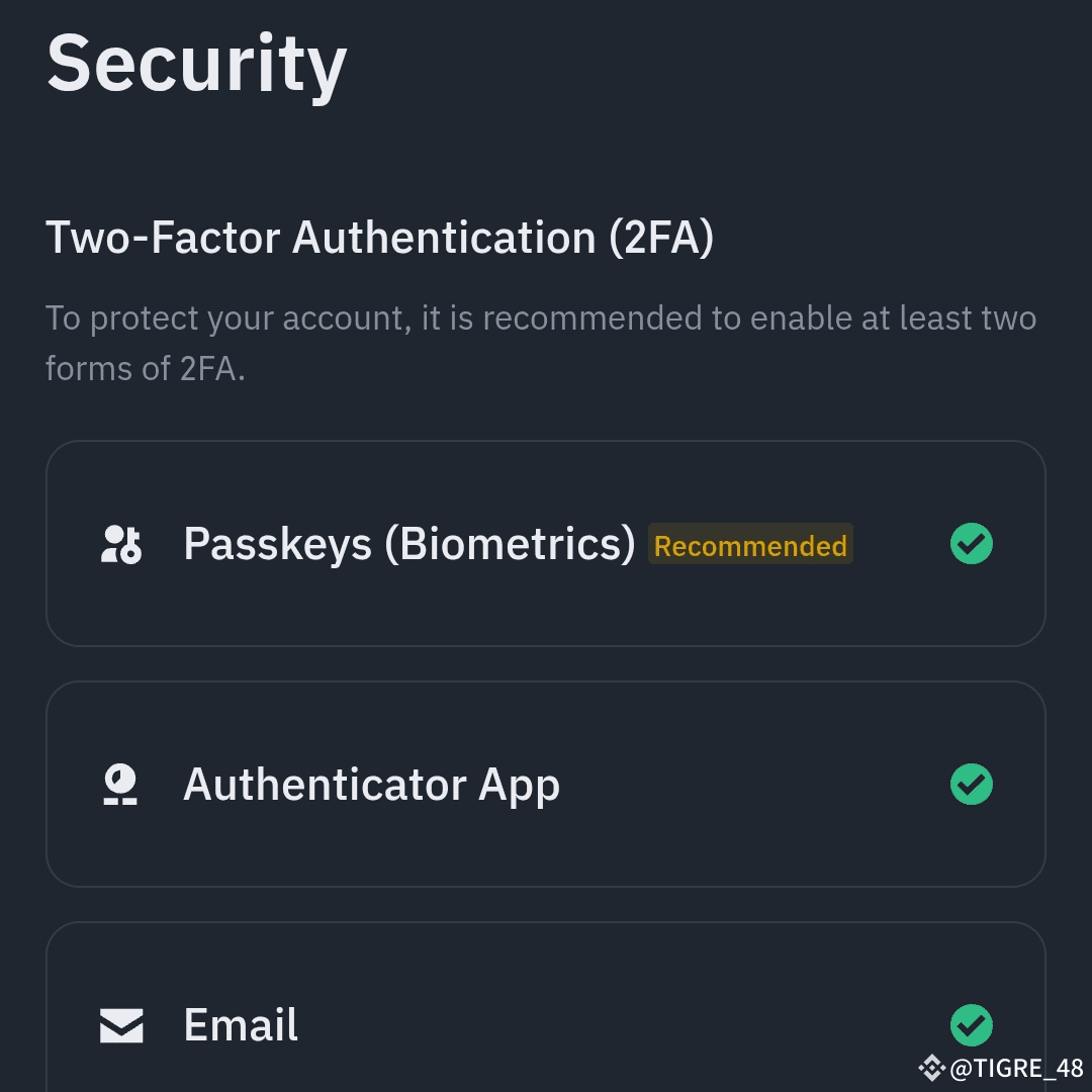 🫵 Activate 2FA and protect your account 🛡️💪 #StaySAFU | TIGRE_48 on Binance Square