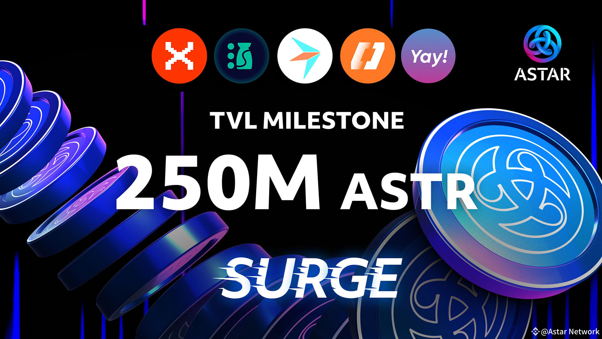 250M ASTR locked and counting! 🔒 The Astar community is ra | Astar ...