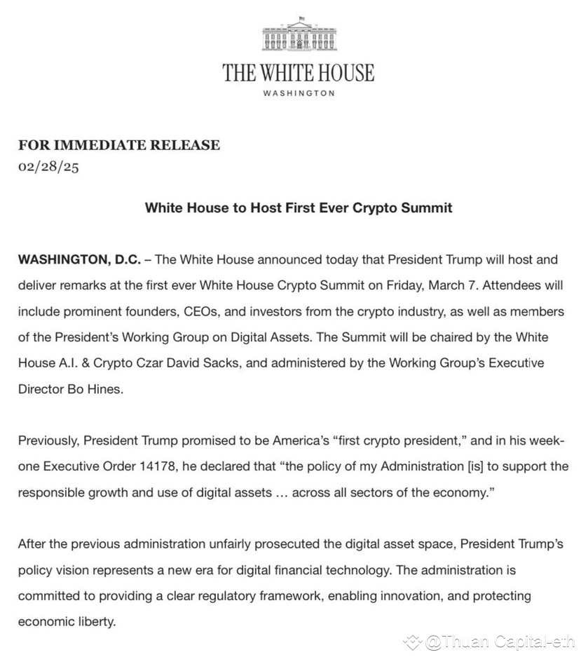 President Trump will host a Crypto Conference at the White | Thuan ...