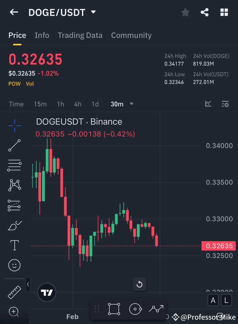 $DOGE USDT Short Trade Setup! 💯🔥 Bearish momentum is buil | Professor Mike on Binance Square