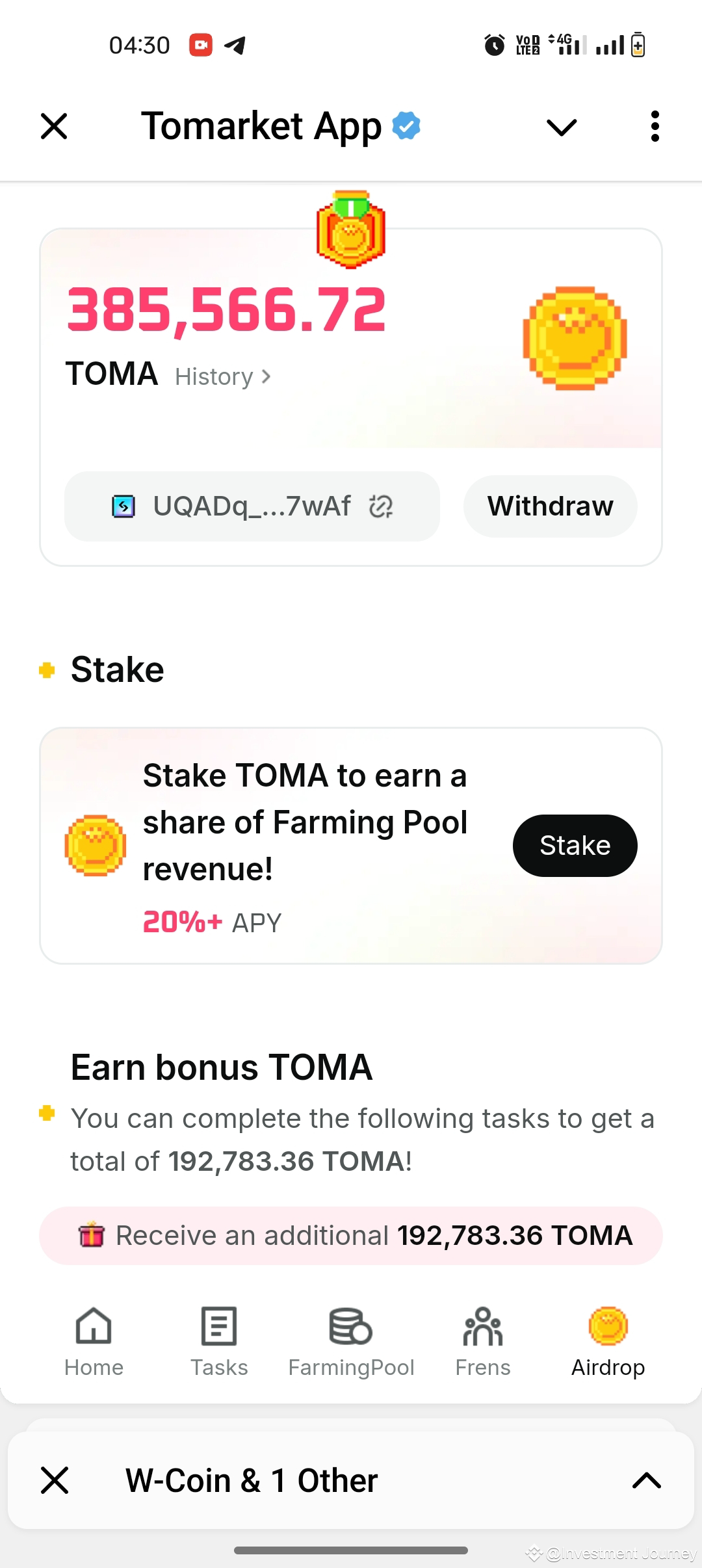 #Tomarket Hello guys received Tomarket coin, Value ?? | Investment ...