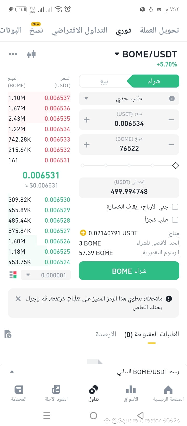 $BOME I bought $500 of this currency, I am optimistic abou | Alaa abu namous on Binance Square