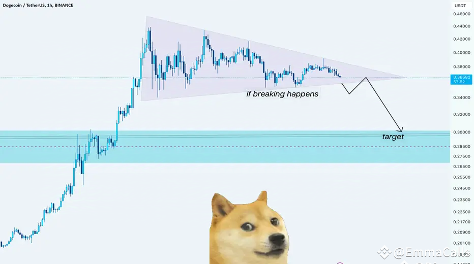 👇 Dogecoin ($DOGE ) at a Critical Juncture: Technical Analy | EmmaCalls on Binance Square