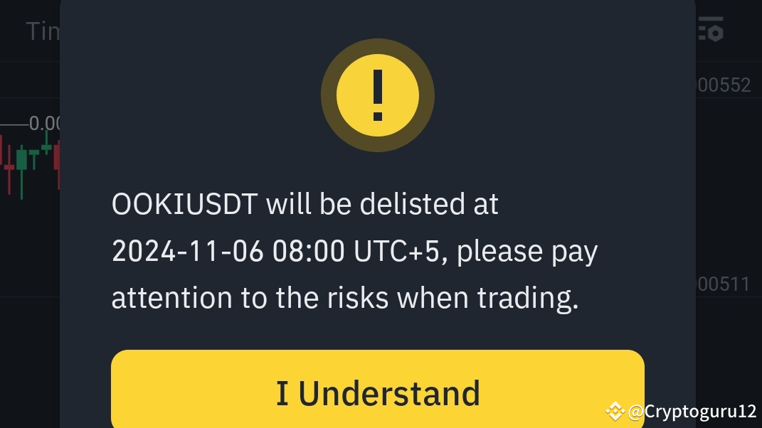 🚨 CRITICAL ALERT: OOKI/USDT SET TO BE DELISTED FROM BINANCE ON 6TH NOV ...