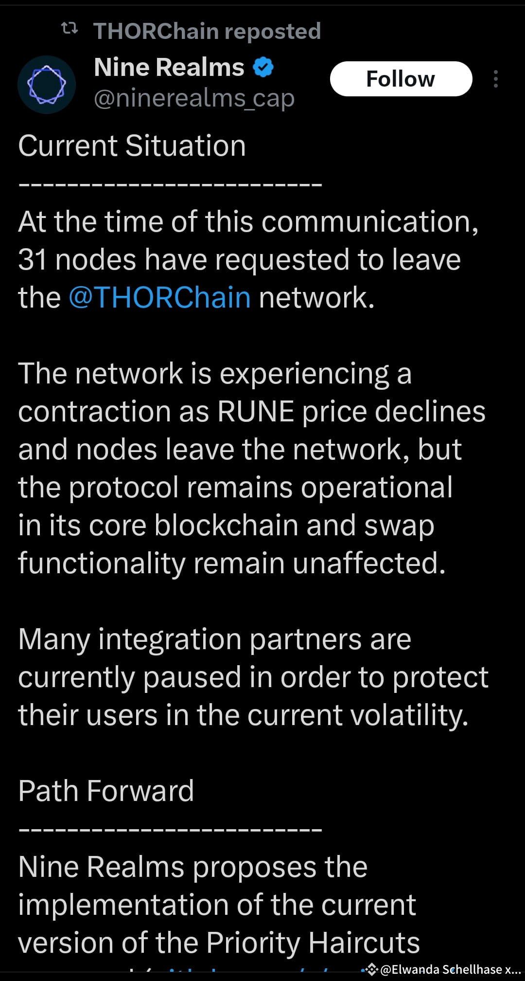 $RUNE it's official, RUNE is having serious problems. Don't | Elwanda Schellhase xTp4 on Binance ...