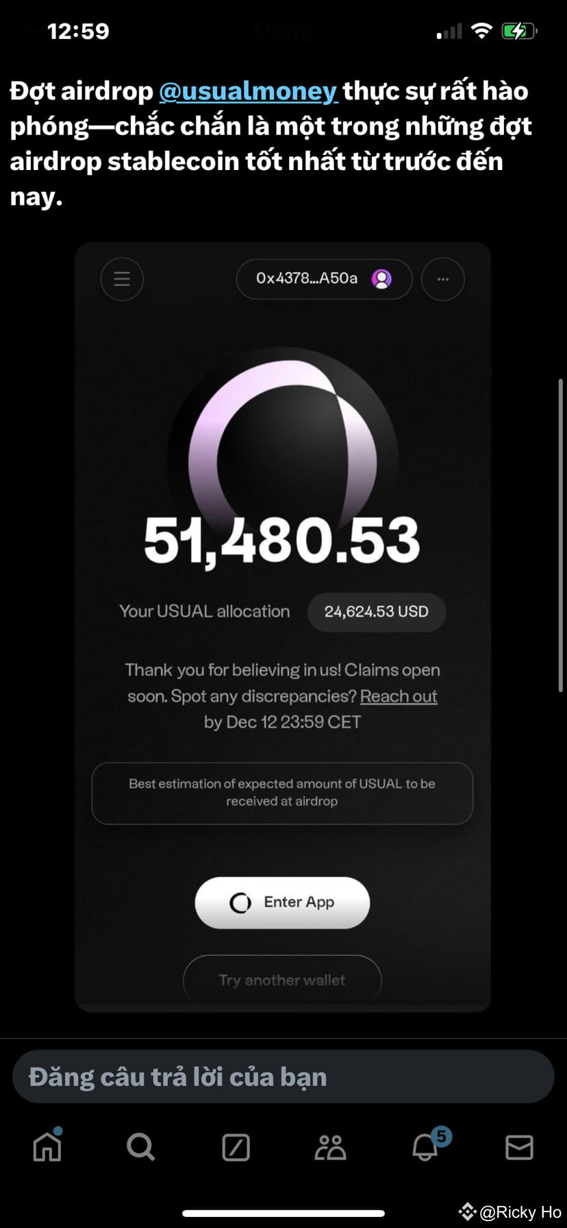 $USUAL LIGHT MOUNTAIN 200k WHEN THERE IS GOOD NEWS & 5$ NEWL | Ricky Ho ...