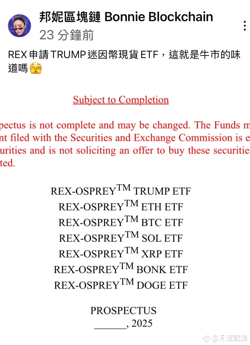 $TRUMP REX Application for TRUMP Meme Coin Spot ETF Is it a | 月夜戰狼 on ...