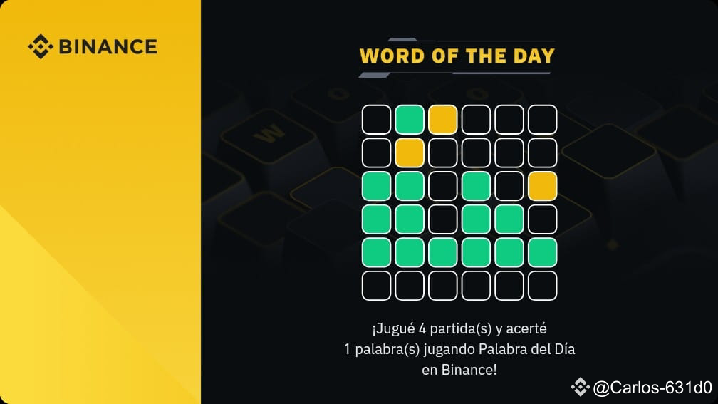 I already achieved my first word, I don't know why BINANCE d | Carlos ...