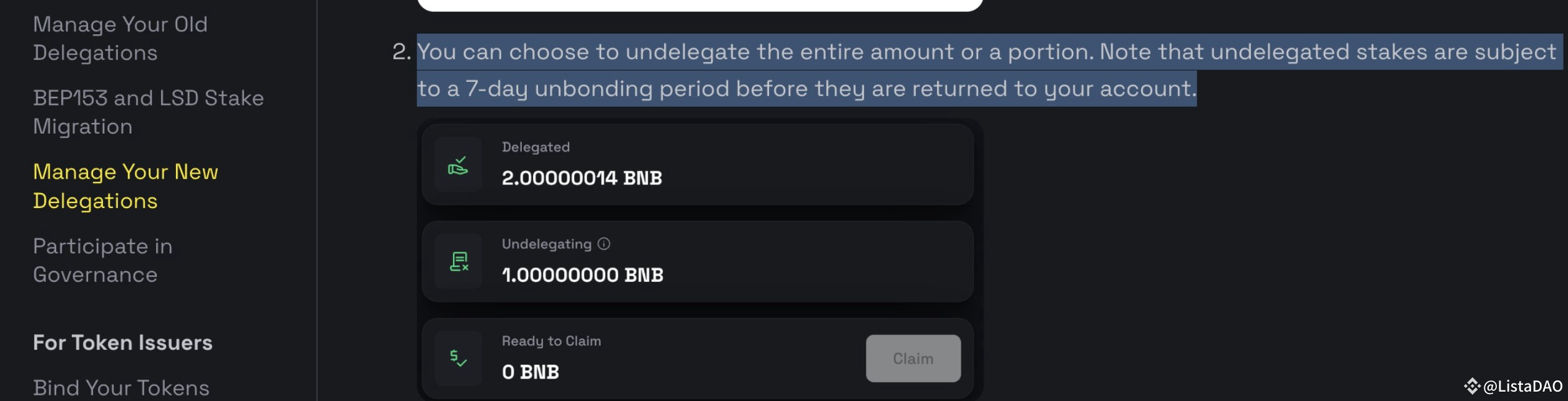 📌 Kind Reminder for slisBNB Holders: When unstaking slisBN | ListaDAO on Binance Square