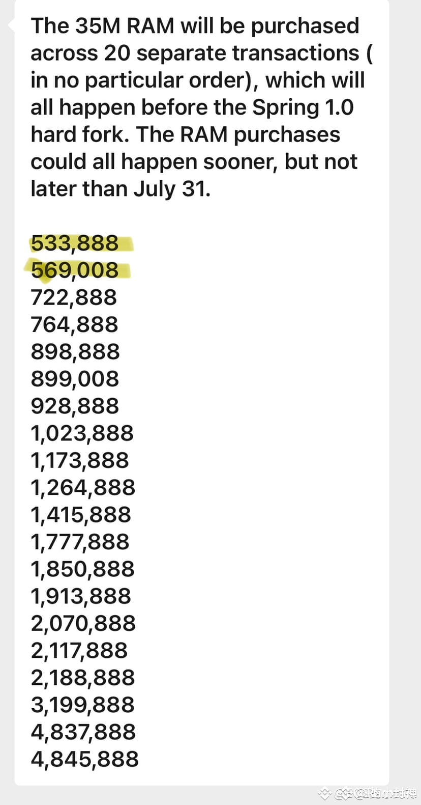 $EOS 35 million second payment has received 569008 eos, and | Ram封神 on Binance Square