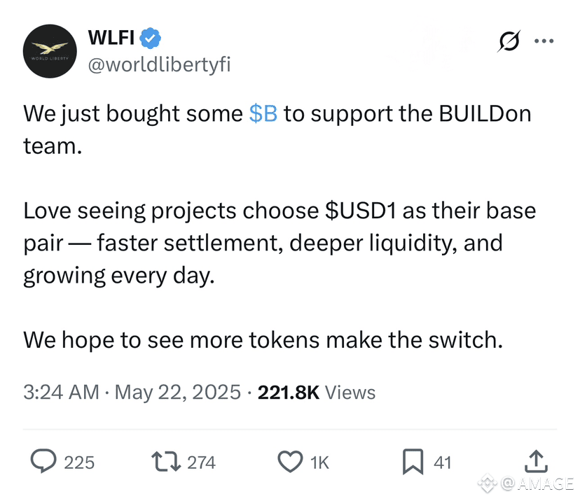 📈World Liberty backs $B token, pushes $USD1 base pair adopt | AMAGE on ...