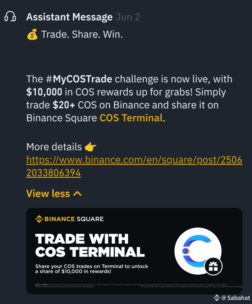 🚨💰 Get Ready to Unlock $10,000 in COS Rewards! Join the | Sabahat on ...