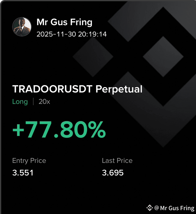 $TRADOOR just delivered! 🚀 +77.80% | Long 20x Miss this | Mr Gus Fring ...