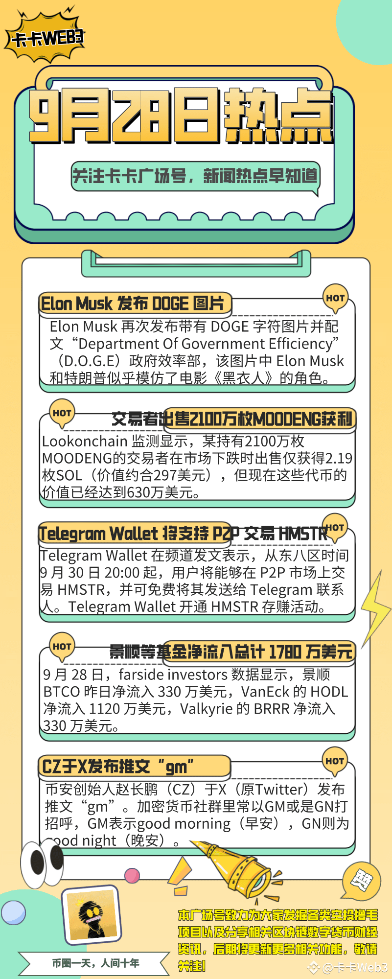 WEB3 Hot Topics on September 28 Hot Topics on September 28 | 卡卡Web3 on ...