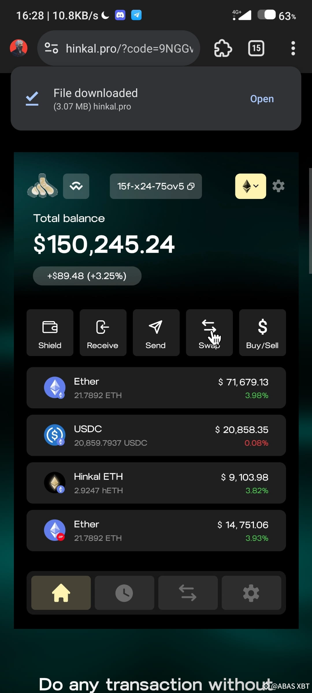 Eyes off my wallet, b*tch. @hinkal_protocol turns your wall | ABAS XBT ...