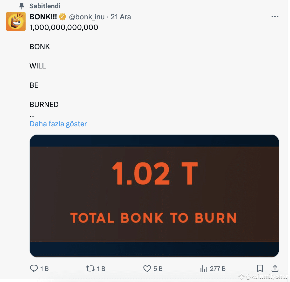 BONK Targets 1 Trillion Burn by Christmas—Could Prices Explo ...