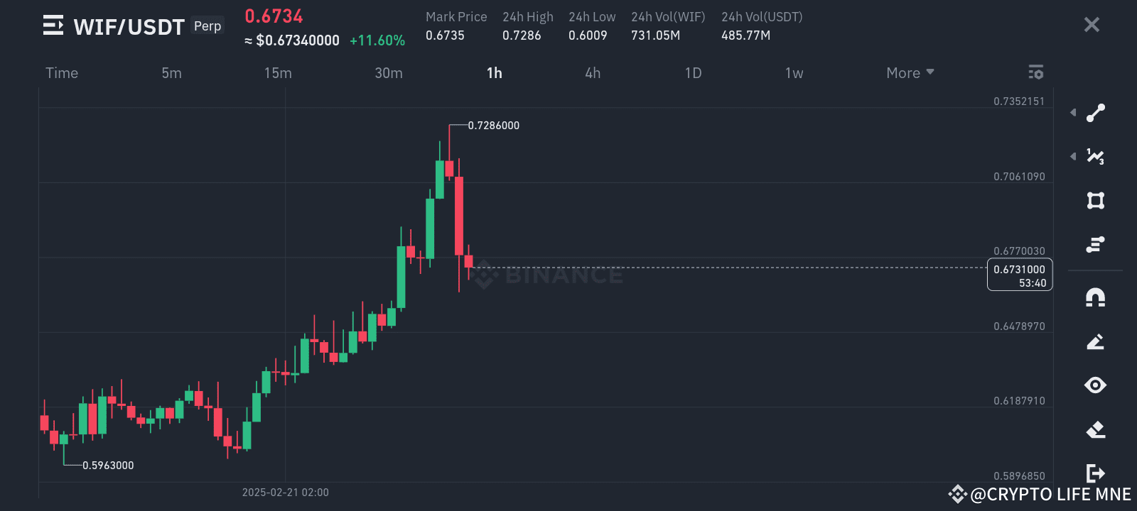 🐶 $WIF /USDT Short Trade Alert! 🔥💯 Current Price: $0.67 | CRYPTO LIFE MNE on Binance Square