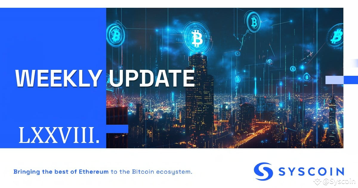 👉 Announcing the arrival of the #SyscoinRolluxWeekly Update | Syscoin on Binance Square