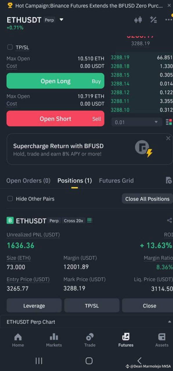 ETH/USDT position hold | Dean Marmolejo hNSA on Binance Square