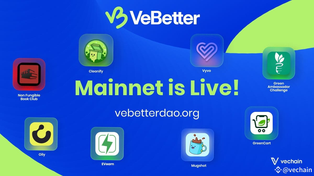 The day has come – VeBetterDAO is LIVE on mainnet! We want | vechain on Binance Square