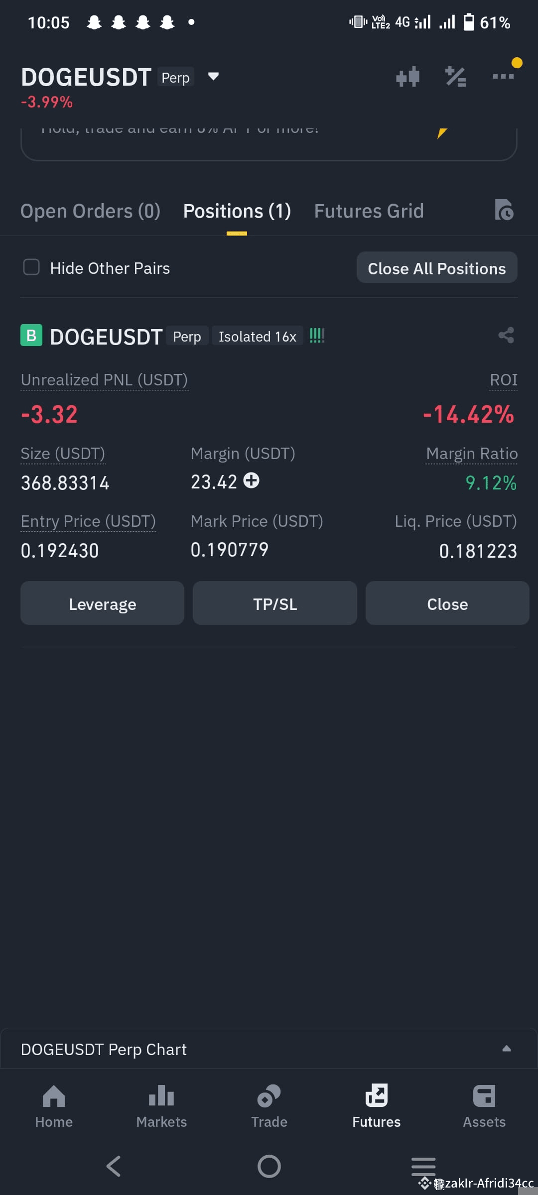 $DOGE guys tell me hold or close 😥 | zakir-Afridi34cc on Binance Square