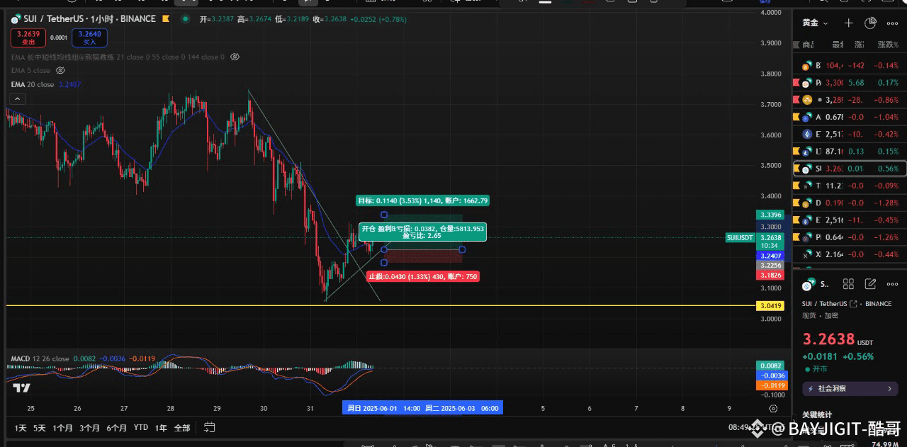 $SUI ⸻ 📅 June 1, 2025 SUI/U 1-Hour Market Analysis (The | BAYJIGIT-酷哥 ...