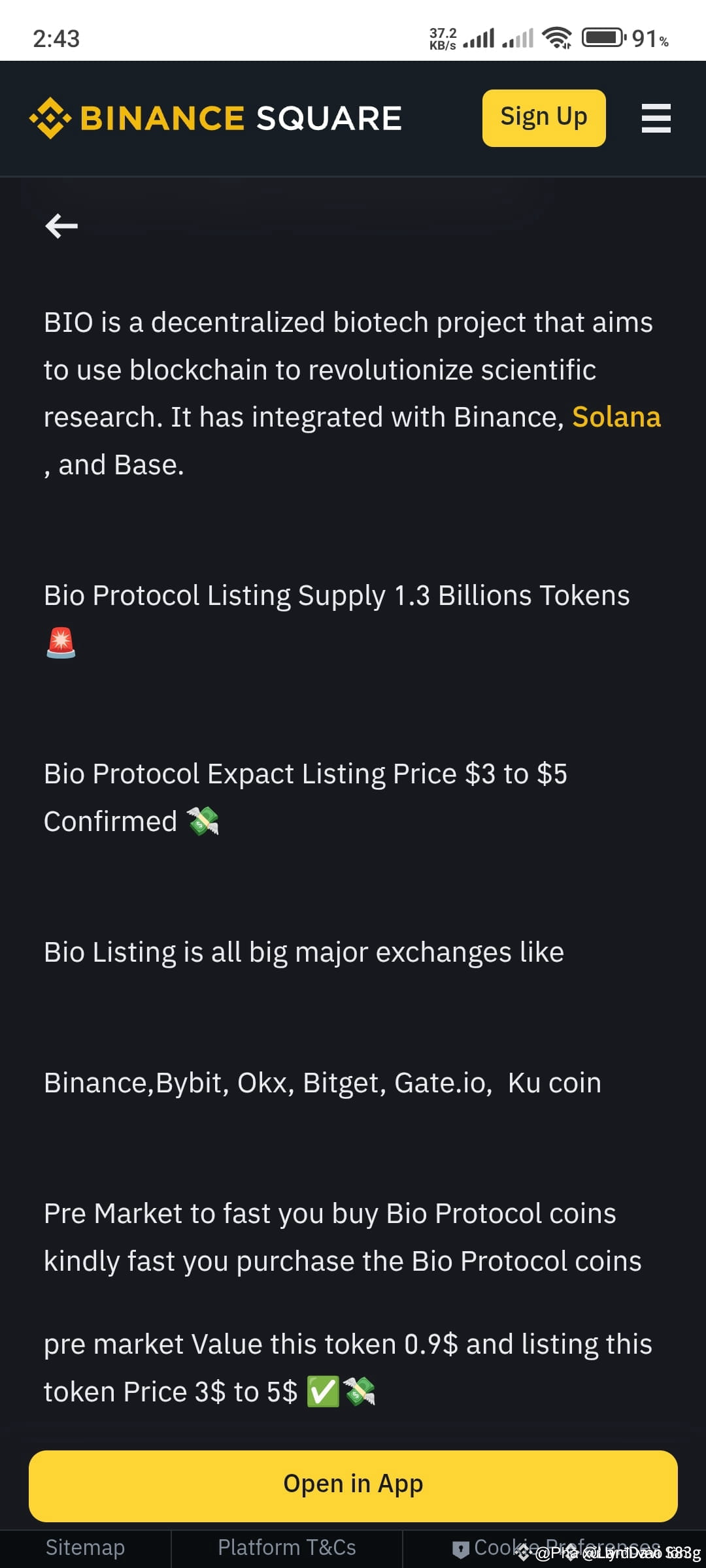 The listed price of Bio coin is from 3 to 5 dollars | Pha xử lý đi vào ...