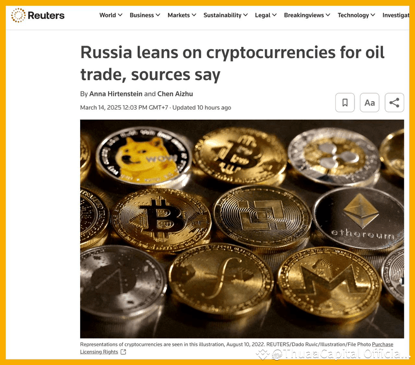 Reuters: Russia 🇷🇺 uses Bitcoin, Ethereum, and Stablecoin ...
