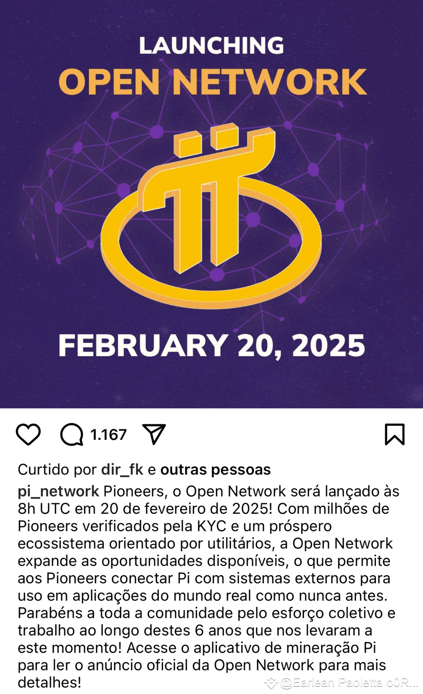 PI NETWORK posted the announcement of its launch date on its | Earlean ...