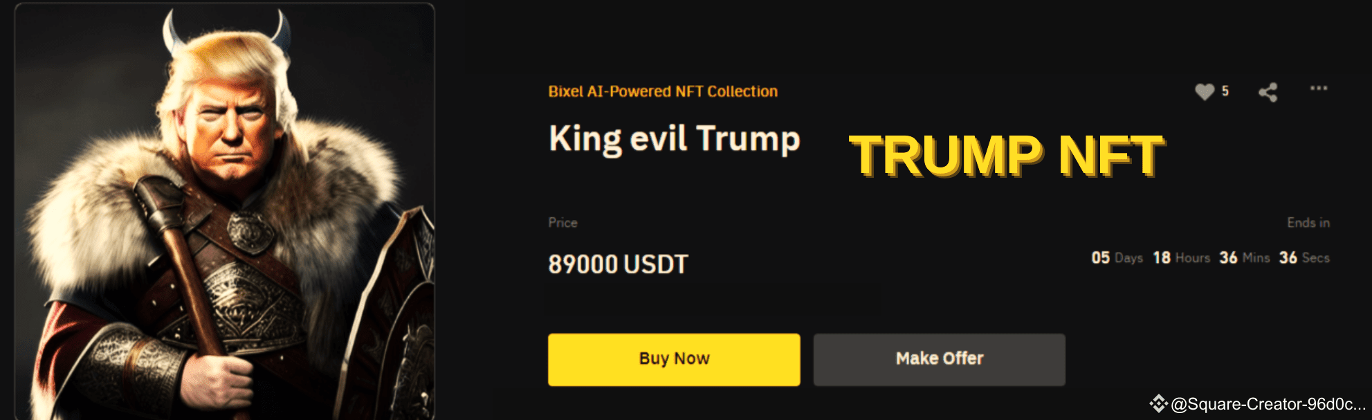 King Evil Trump - NFT 👉 2025 price $89,000 🚀 👉👉👉Trump | yurisakura on ...