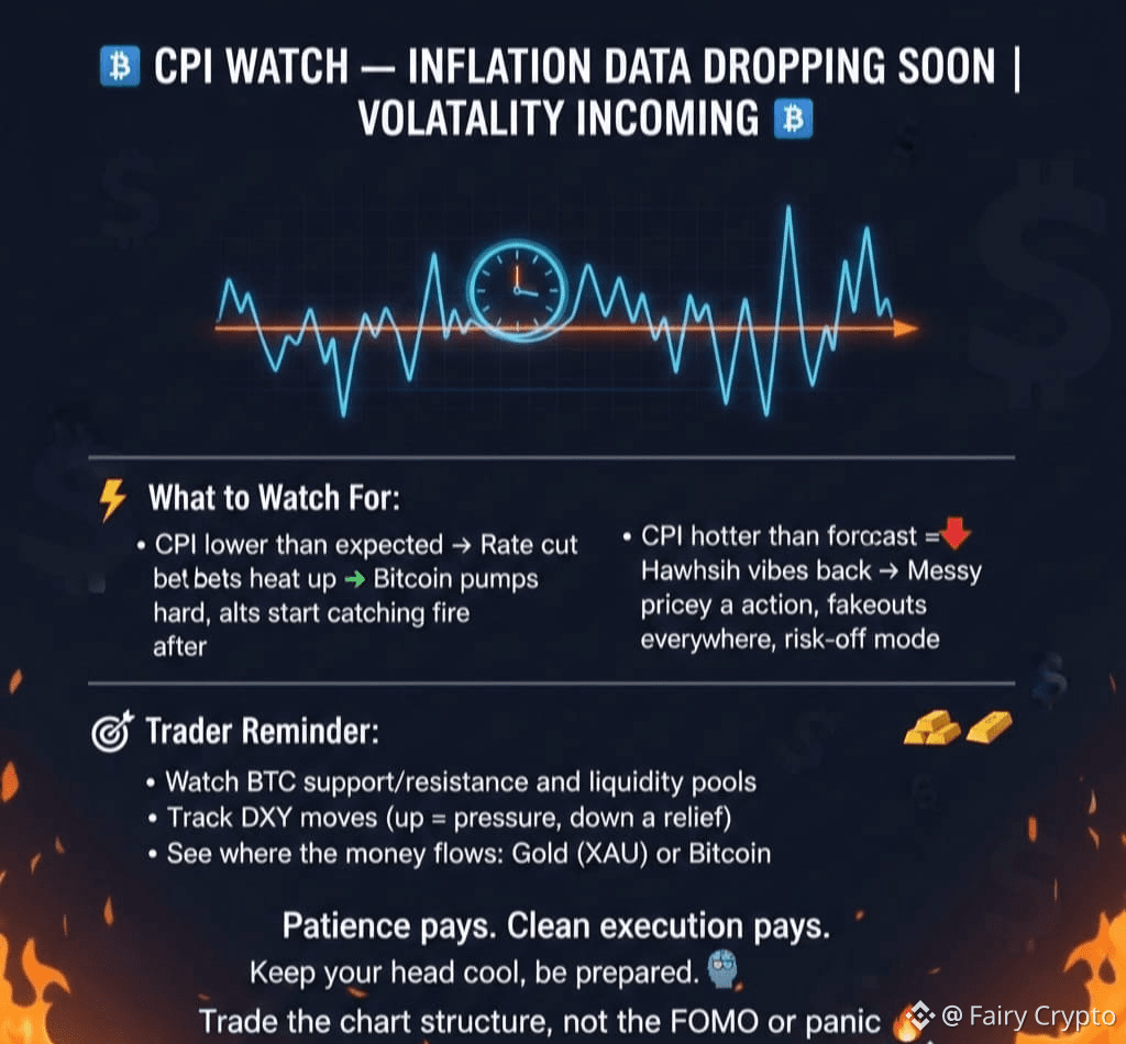📊 CPI WATCH — INFLATION DATA DROPPING SOON | VOLATILITY | Fairy Crypto ...