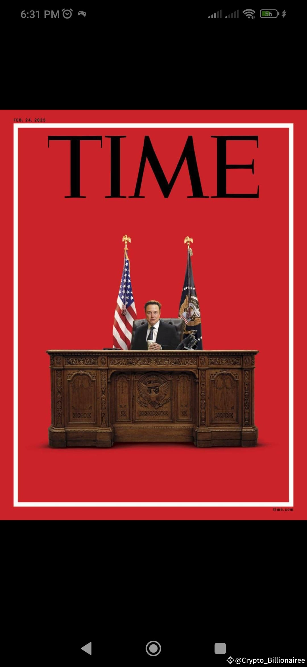 TIME showed a new cover with Elon Musk. 🤩President Musk 's | Crypto ...