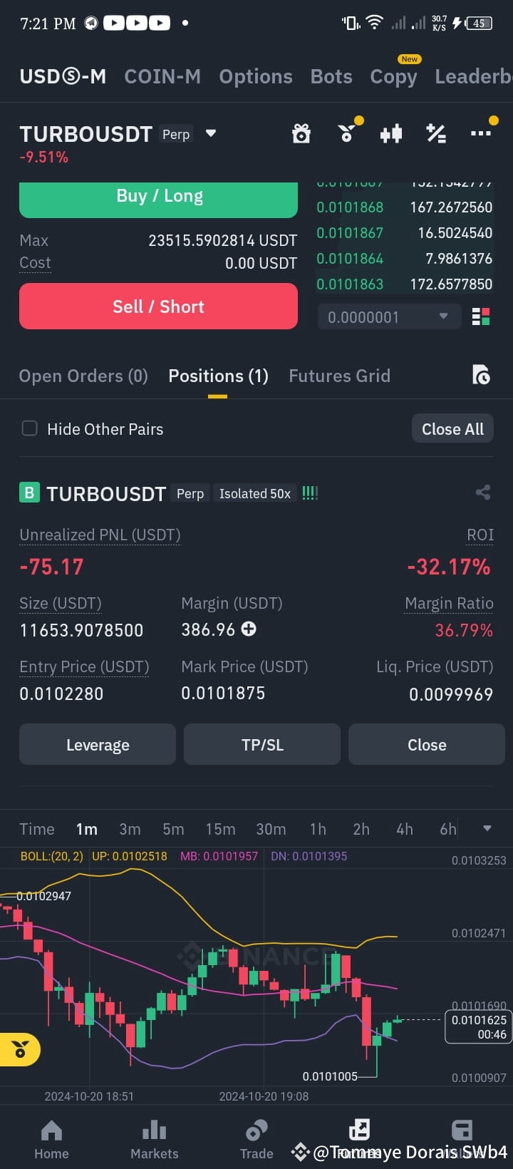 #Turbo Long Trade Please Help Close or hold | BAD—TRADER on Binance Square