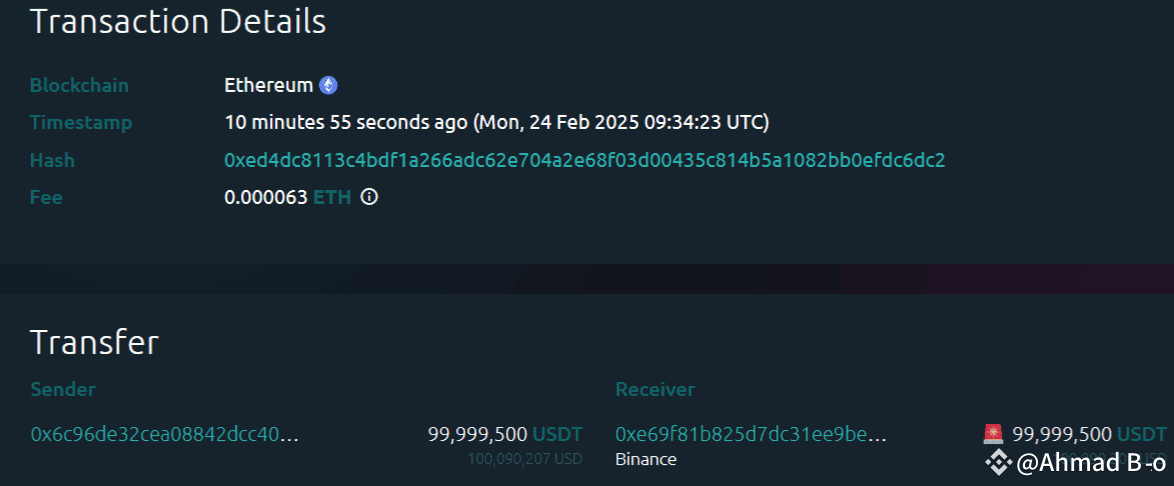 🚨 Major USDT Transfer Alert: $100M Moves to Binance – What | Queen Savaira on Binance Square