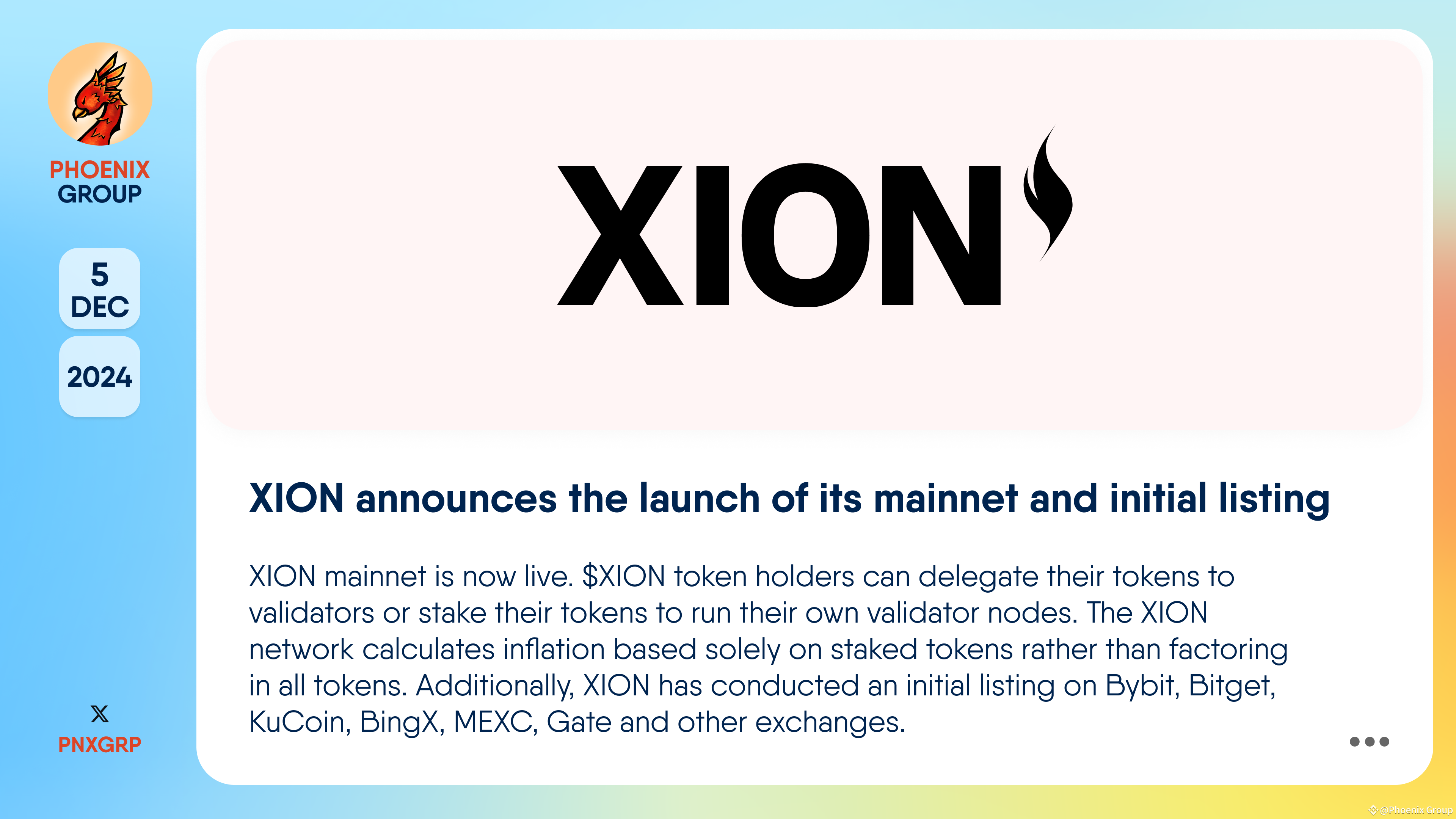 XION announces the launch of its mainnet and initial listing | Phoenix ...