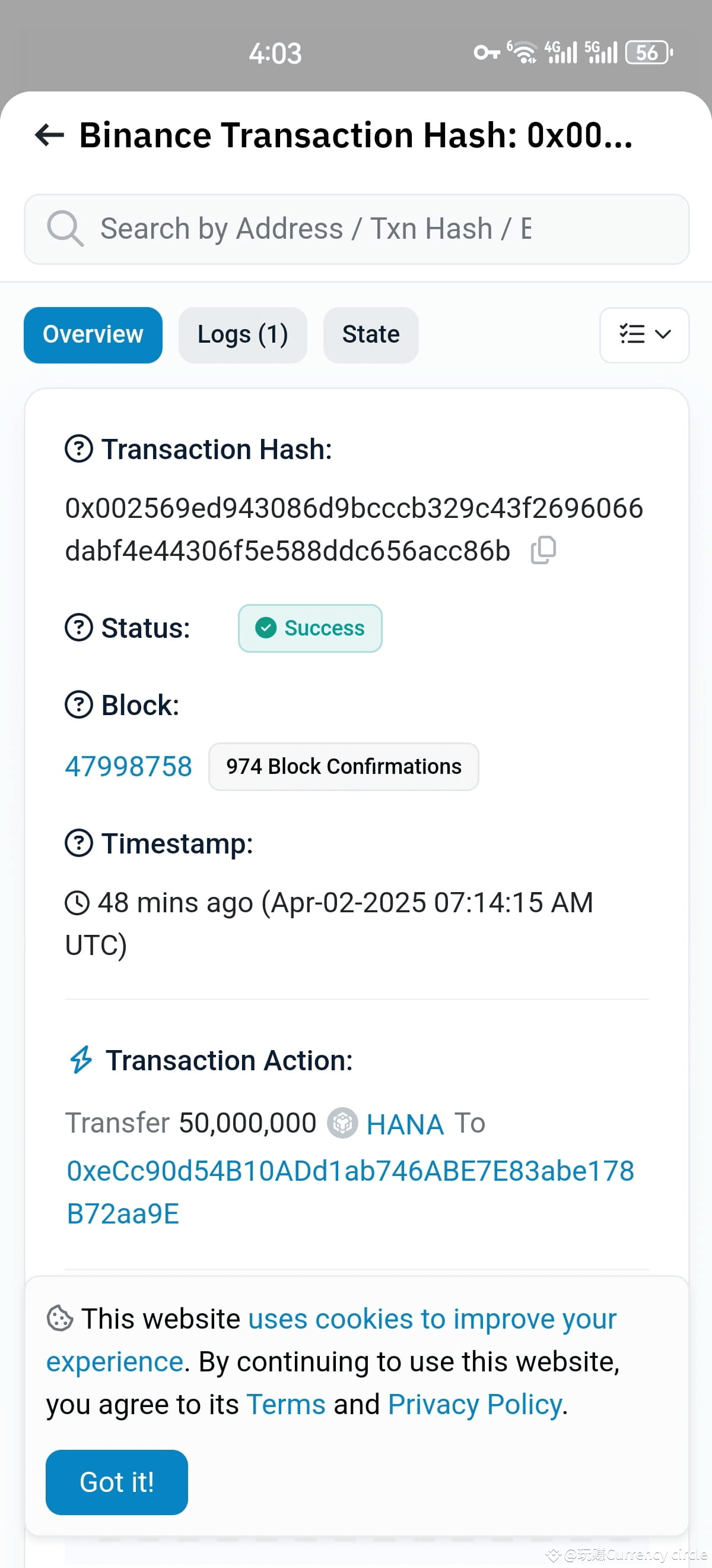 Binance Wallet has received 50 million tokens $HANA Could | 韭菜乌托邦 on ...