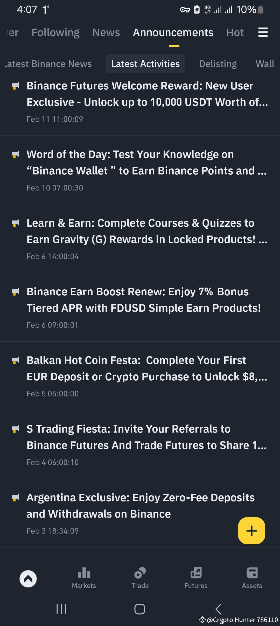 Hello everyone I'm sharing with you some activities and news | Crypto Hunter 786110 on Binance ...