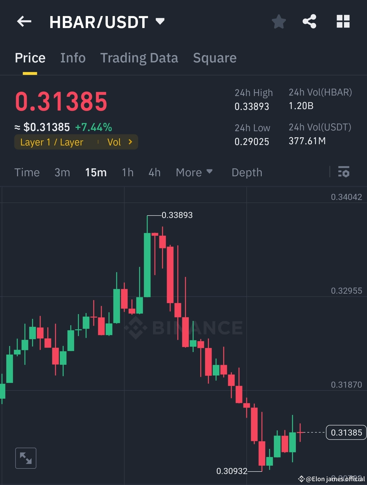 $HBAR 📊 HBAR/USDT Technical Analysis: Key Levels in Focu | Elon james official on Binance Square