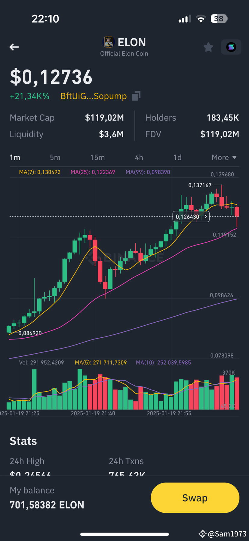 Elon coin | Sam1973 on Binance Square