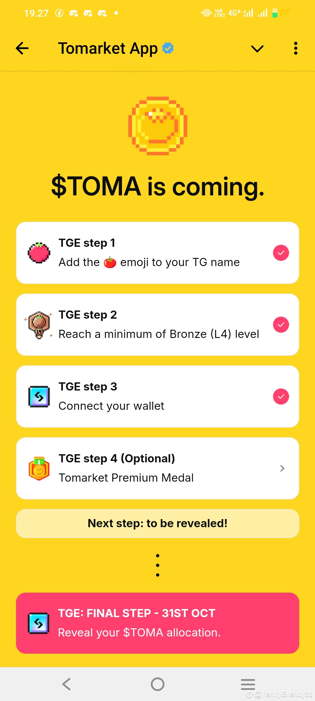 " Game Tomarket airdrop announced new criteria but it seems ...