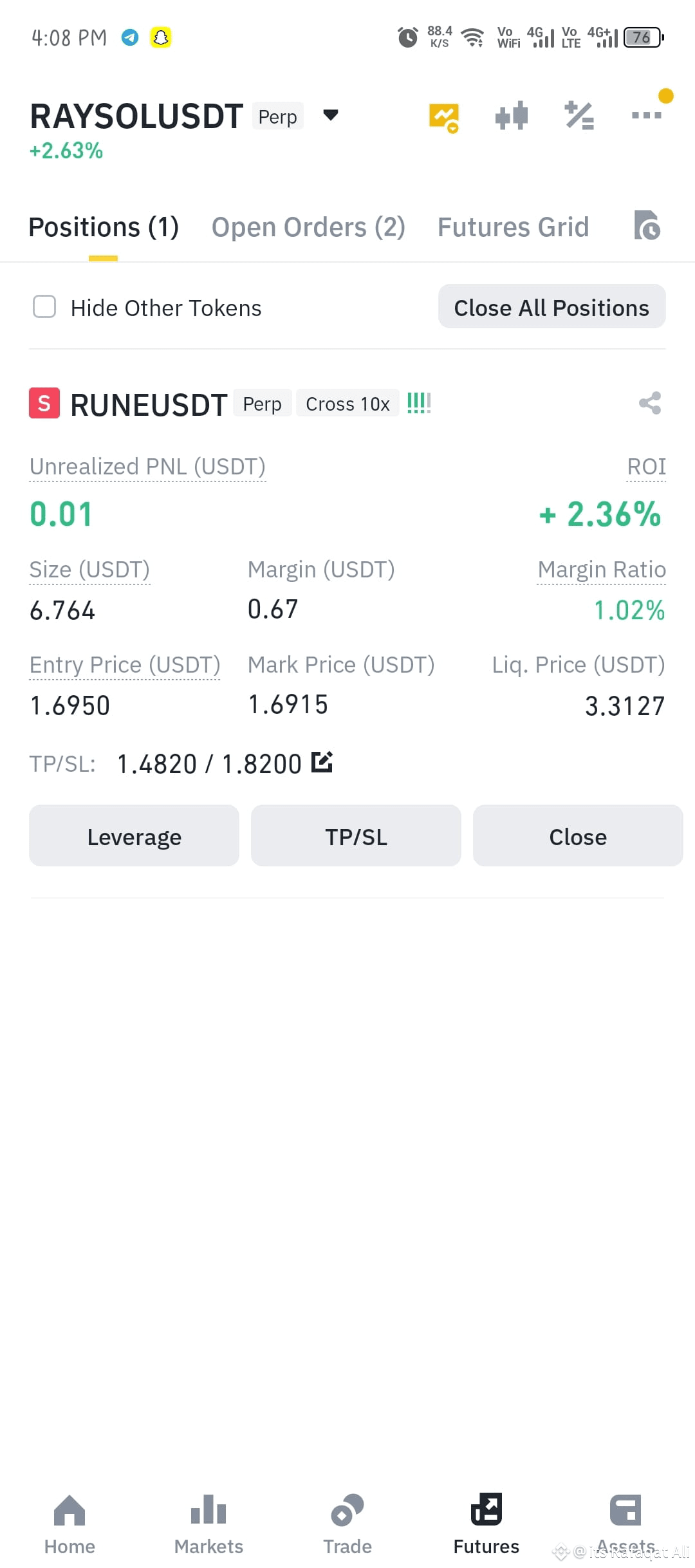 is this ok? RUNE USDT / Short ENTRY: Market price CROSS: | its Rafaqat Ali on Binance Square