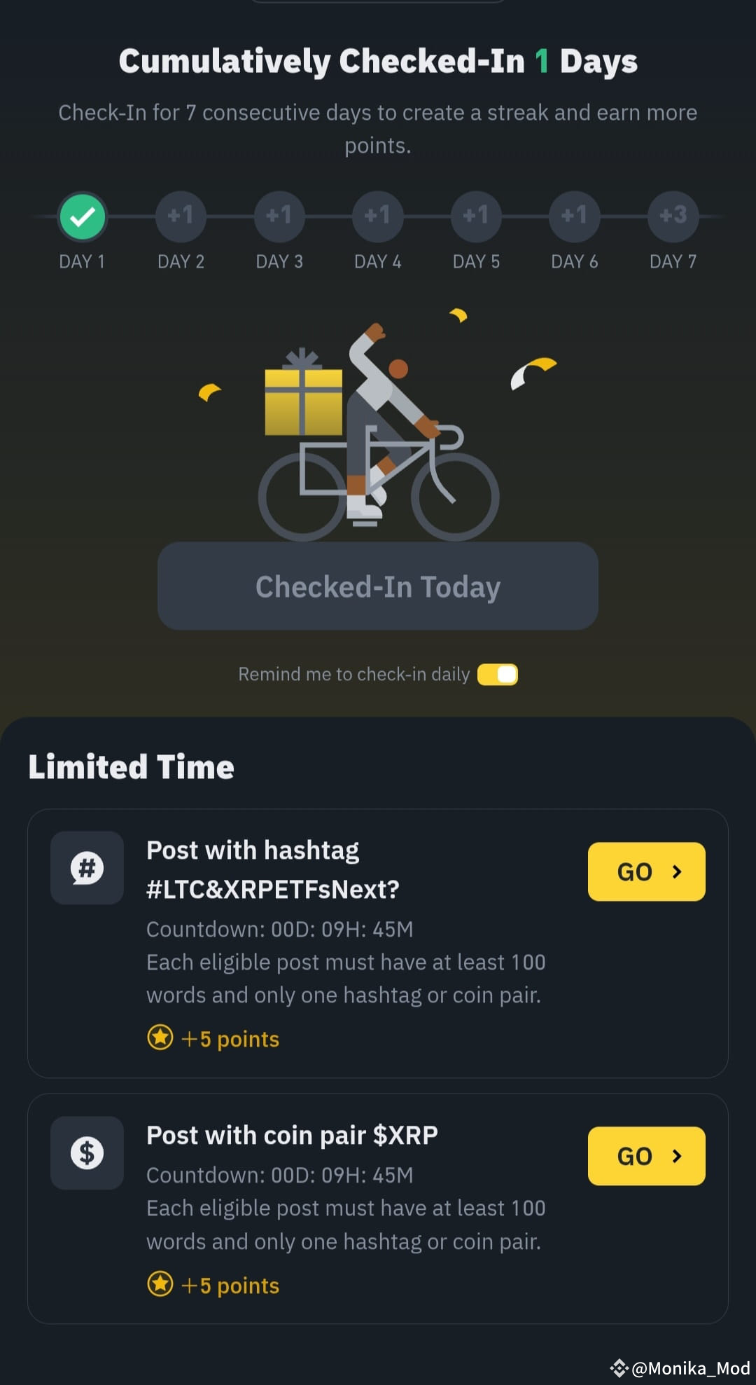 🎉🎉Claim Your Reward in Binance Task Center! 🎉🎉💸 #REWARD | Monika_Mod on ...