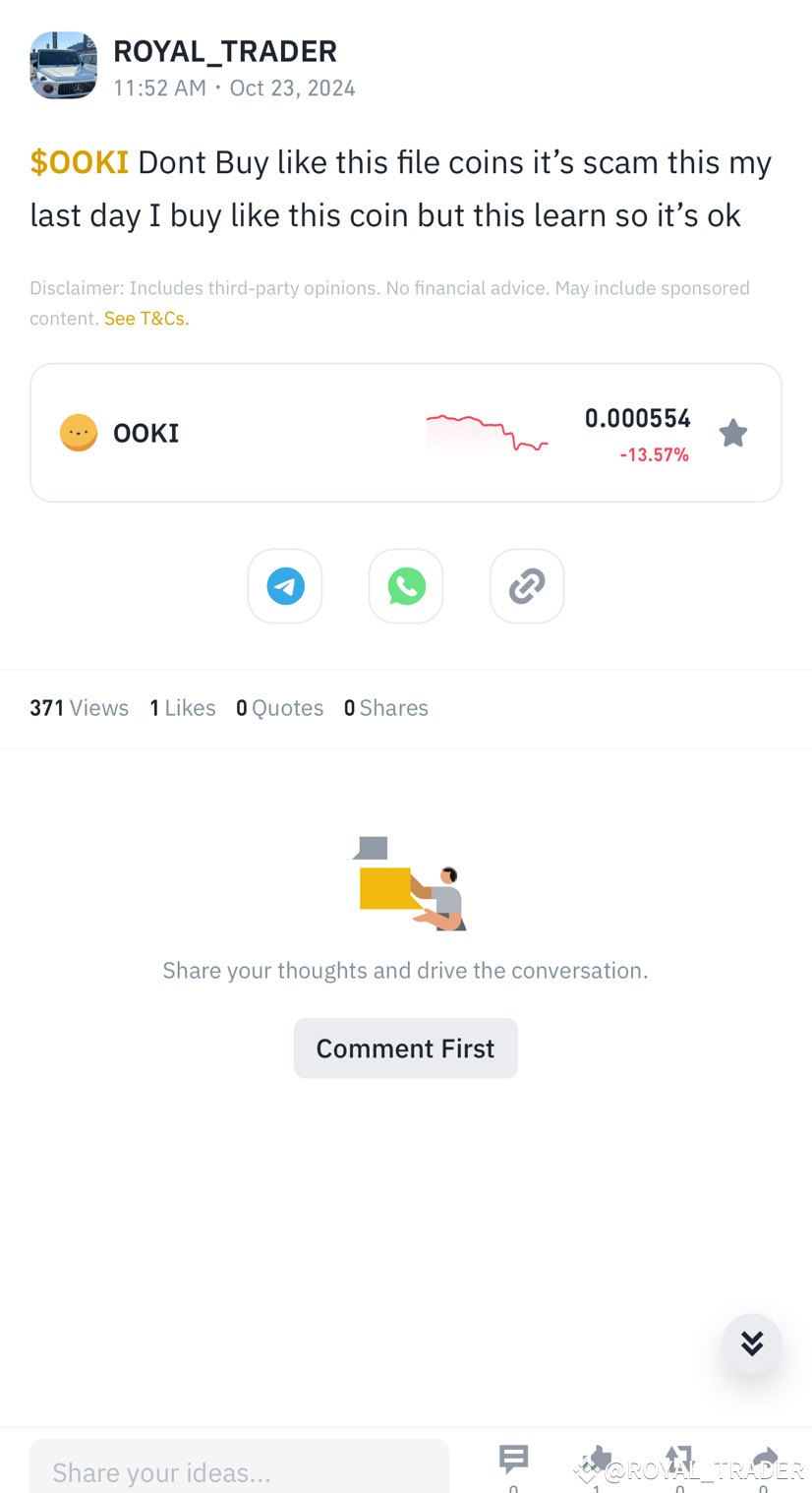 $OOKI Check The proof what I told To all people so I deserve | ROYAL_TRADER on Binance Square