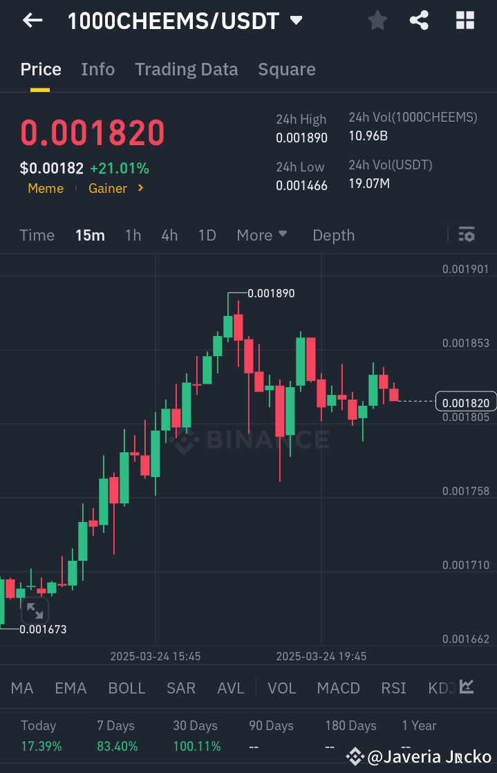 $1000CHEEMS 🚀 1000CHEEMS/USDT Short Trade Setup – Massive | Javeria Jacko on Binance Square