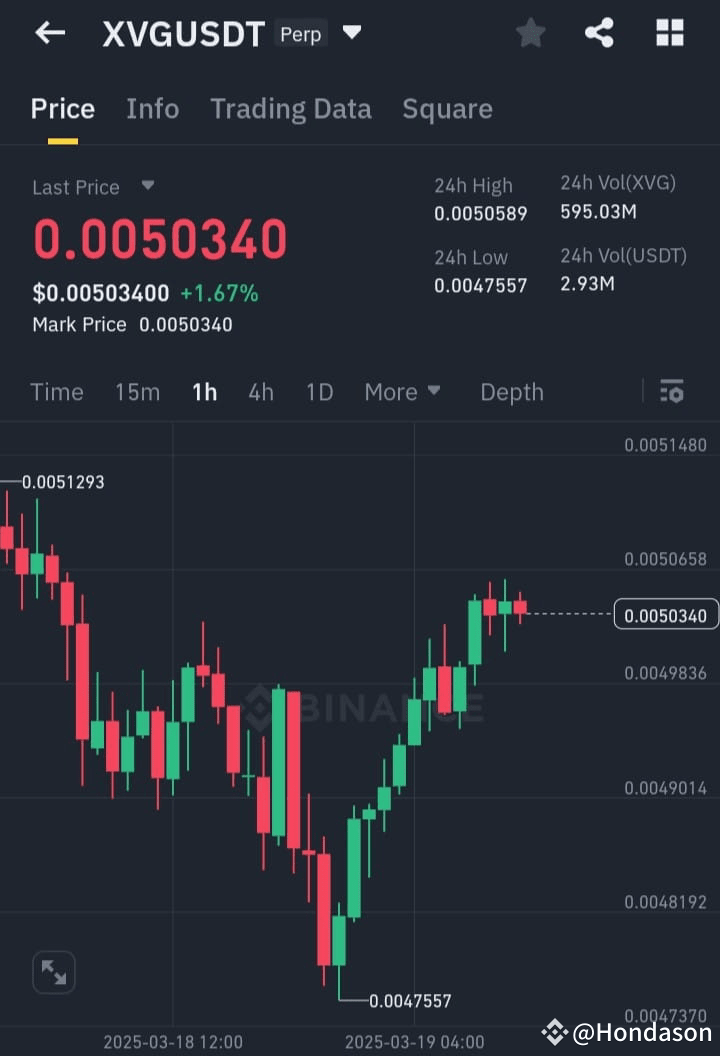 $XVG /USDT Trading Signal – Potential Upside Ahead! Verge ( | Hondason on Binance Square